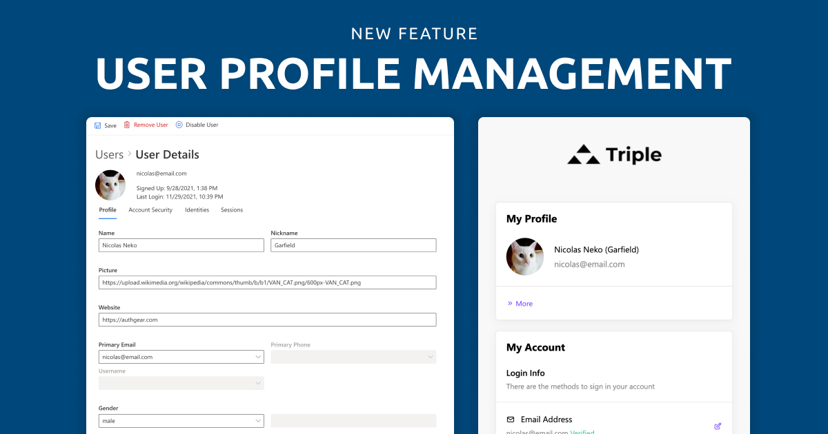 Dec 2021 Update - Authgear, now with User Profile - Authgear